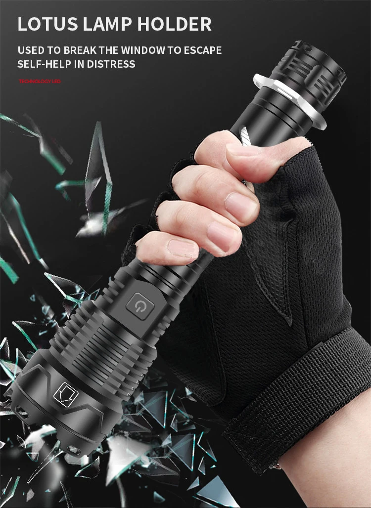 3000 High Lumen Xhp160 Powerful Long Distance Rechargeable Zoomable Led ...