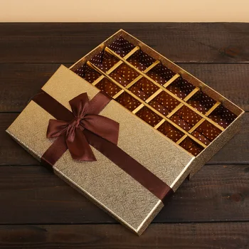 Custom Empty Chocolate Truffle Boxes Gift Box Packaging With Ribbon In Guangzhou - Buy Custom ...