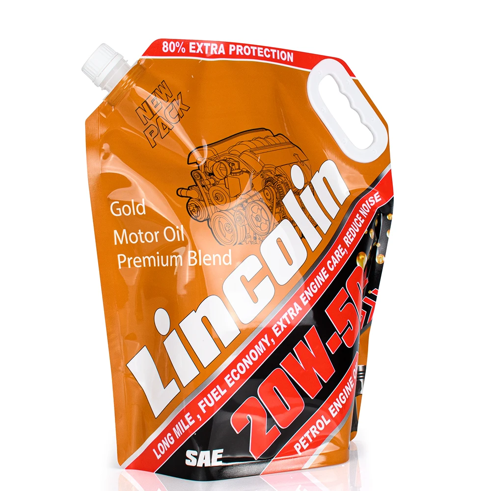 Eco-friendly Car Engine Oil Packaging - Spout Pouch Bags