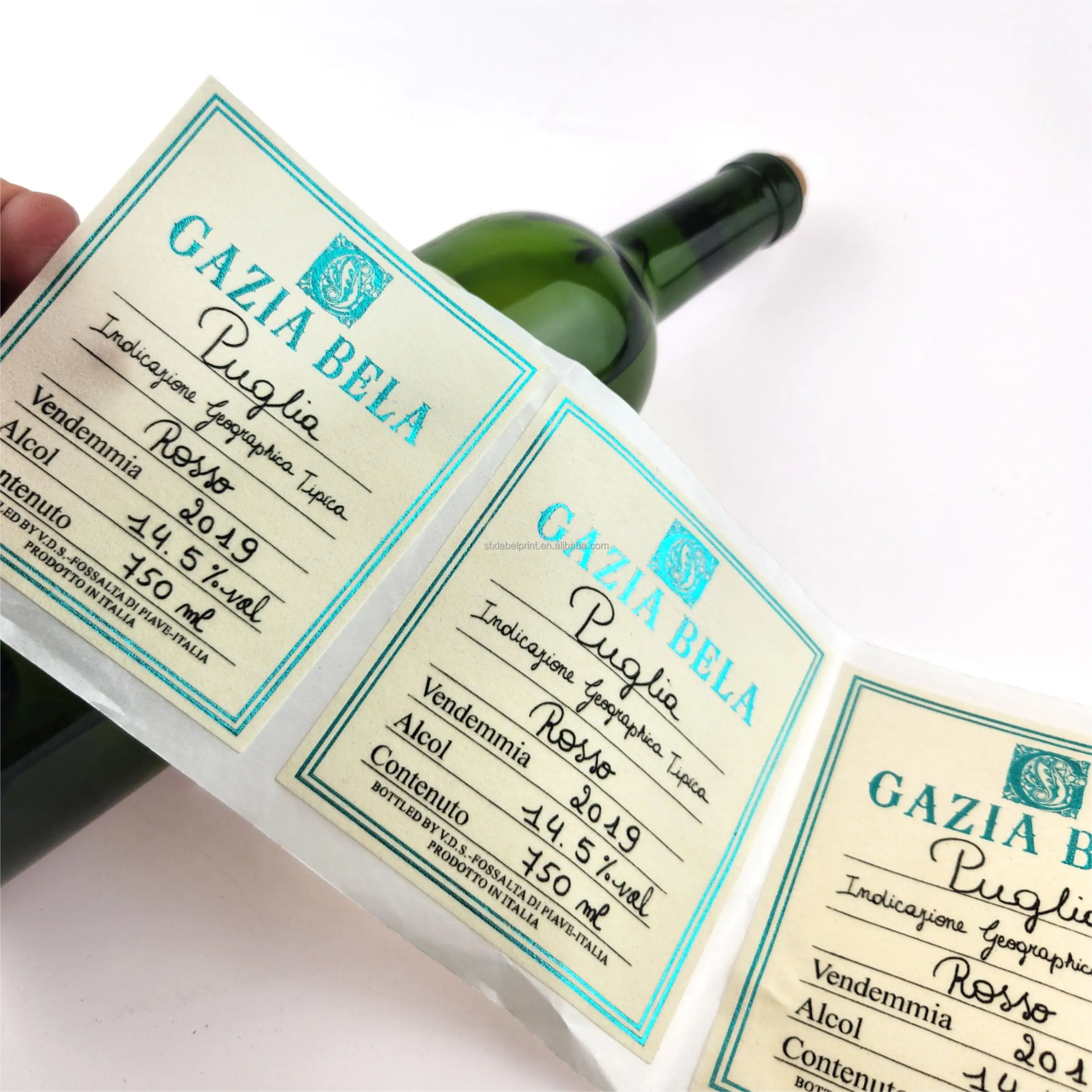 Custom Adhesive Paper Embossed Logo Velvet Fabric Flocking Label ...