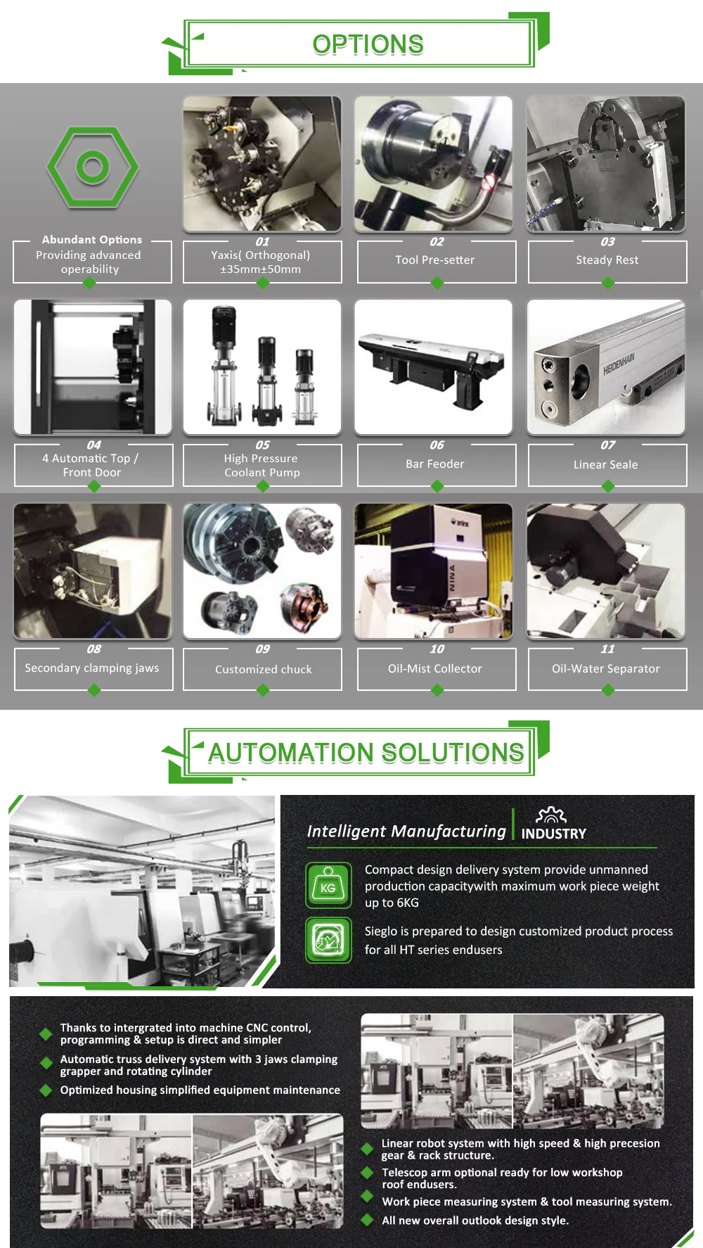 German Precision Cnc Lathe Horizontal Cnc Turning Center With Live Tool ...