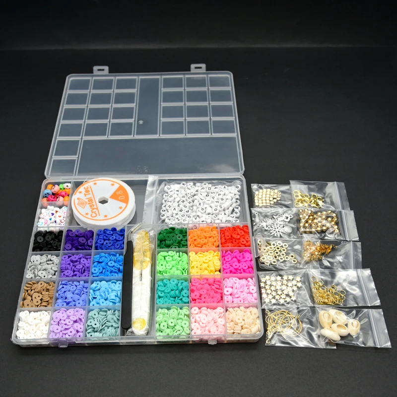 Hot Selling 6000 Pcs Clay Heishi Resin Beads For Bracelets Charms Set ...