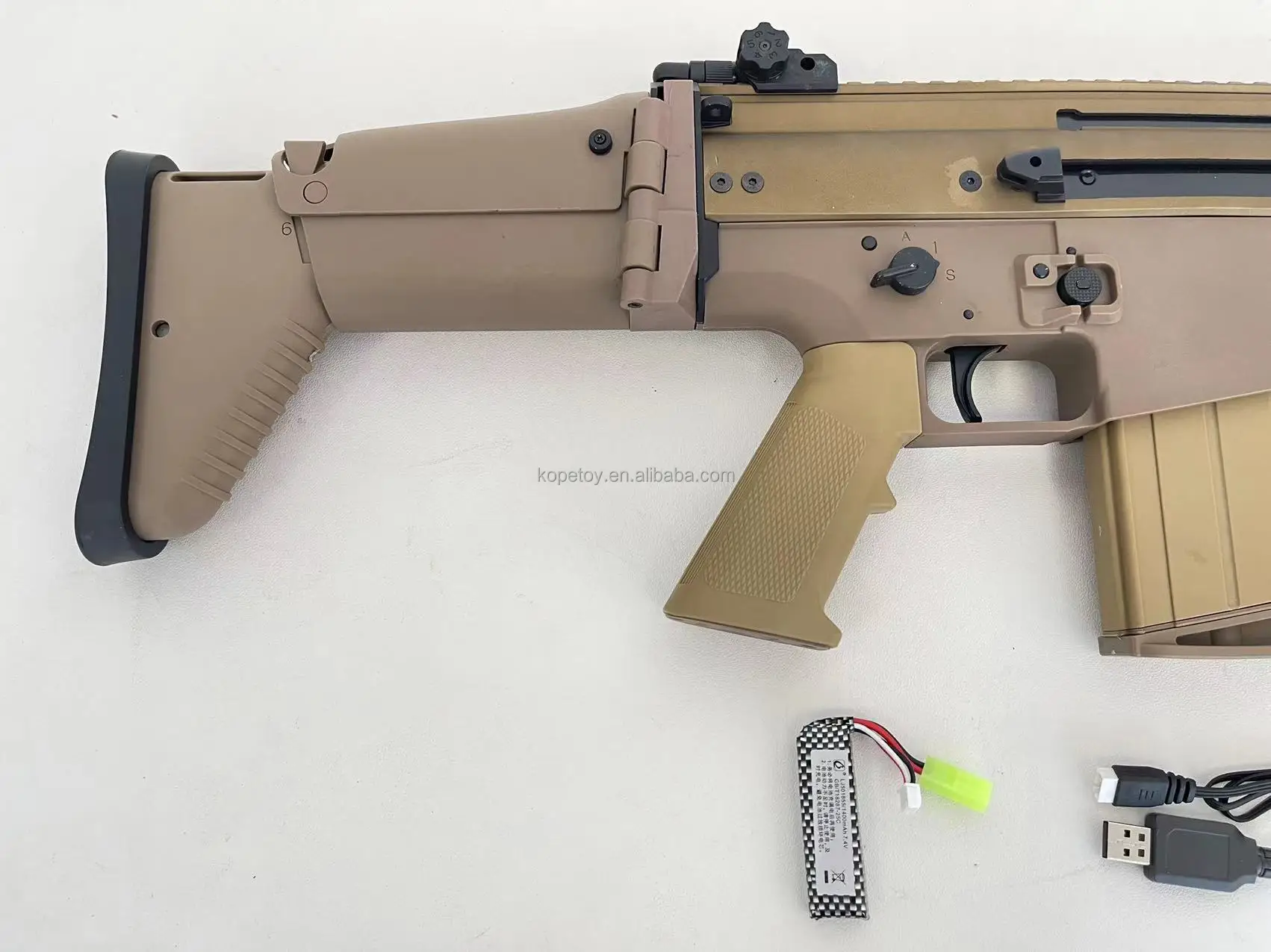 Kopetoy Mk Scar-l Chip Assault Rifle Metal Gear Toy Guns Gel Blaster ...