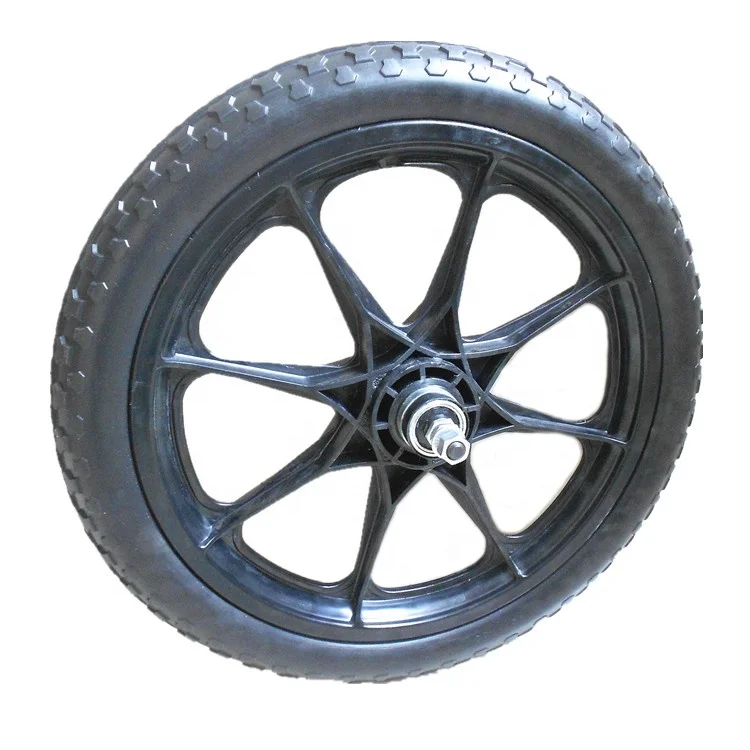Durable 16x1.95 Solid Plastic Spoke Bike Trailer Wheel