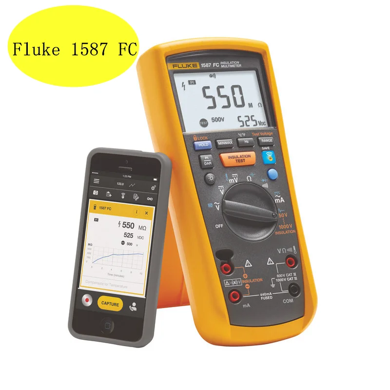 Fluke 1587 Fc Insulation Resistance Tester Multimeter Digital ...
