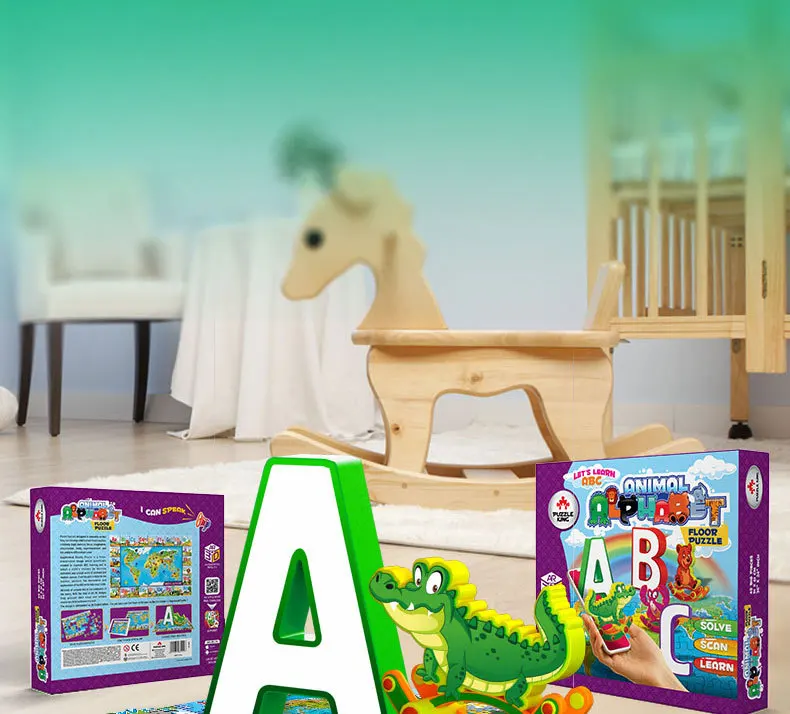 Children's Puzzle Alphabet Map Theme Ar Hologram Scene Based Paper ...