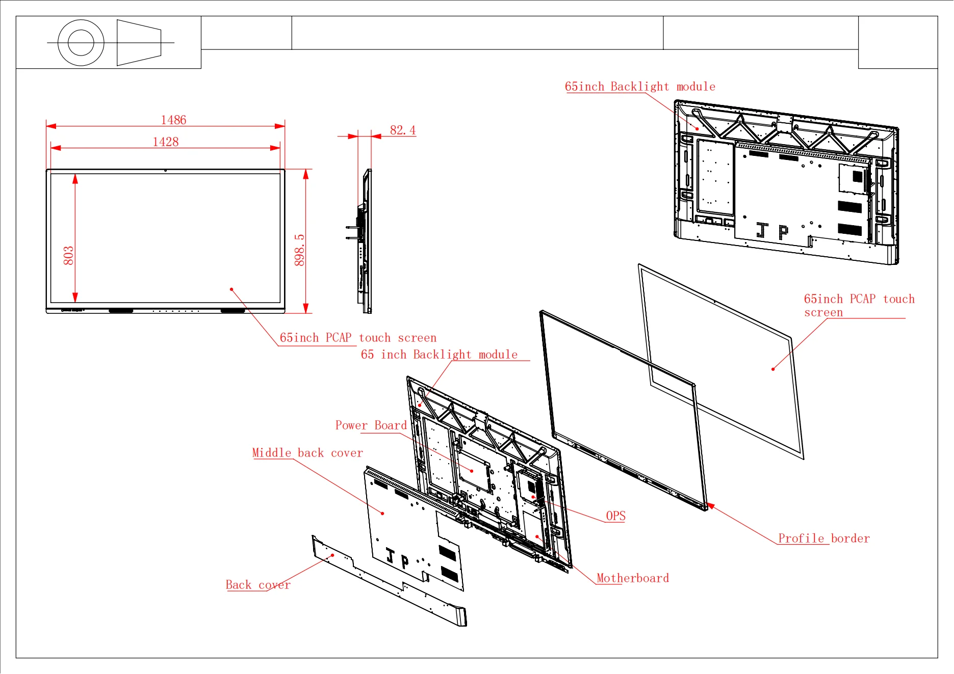 65 Inch 4k Interactive Flat Panel Smart Boards All In One Pc Dual ...