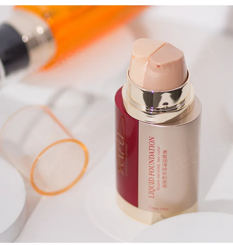 Luxury Dual Chambers Plastic Lotion Pump Spray Bottles 50mlx2 Serum ...