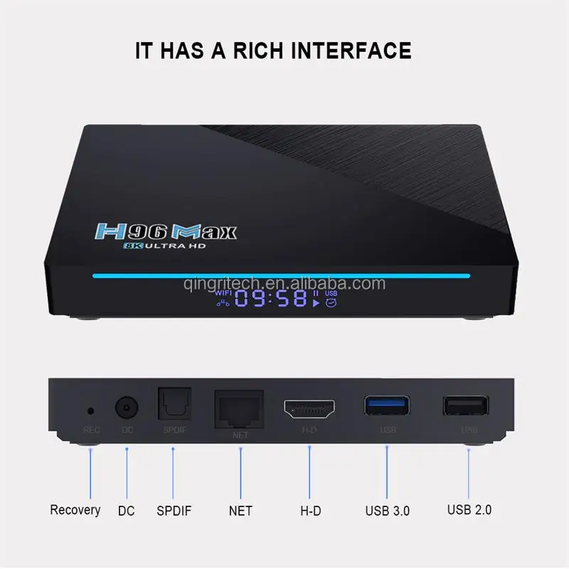 H96 MAX 8K Streaming IPTV STB Smart OTT Set-top Box Best Google Android ...