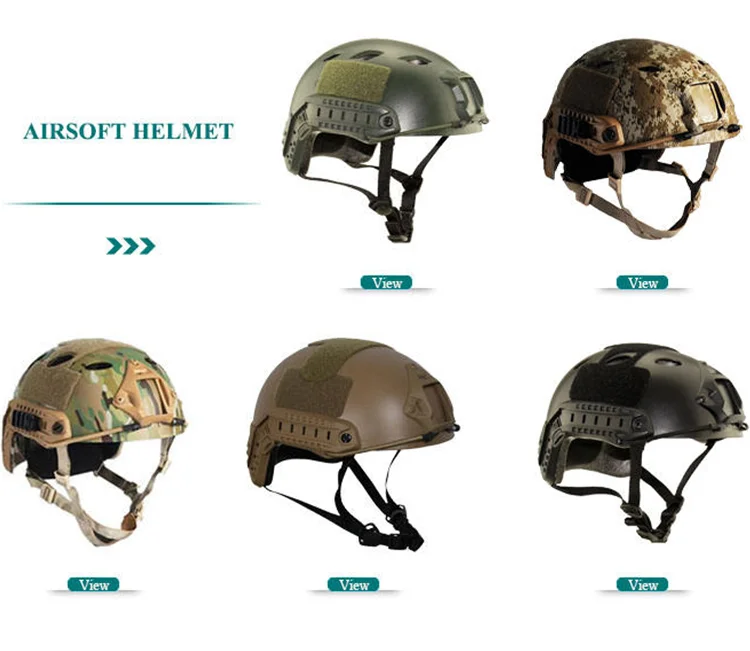 Jjw Helmet Mich 2002 3mm Abs Plastic Adjustable Ach Tactical Helmet ...