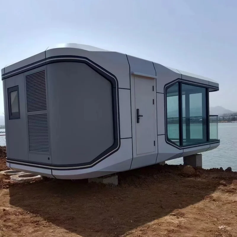 Portable Prefab House Modular Frame Modern Space Capsule Style Camping ...