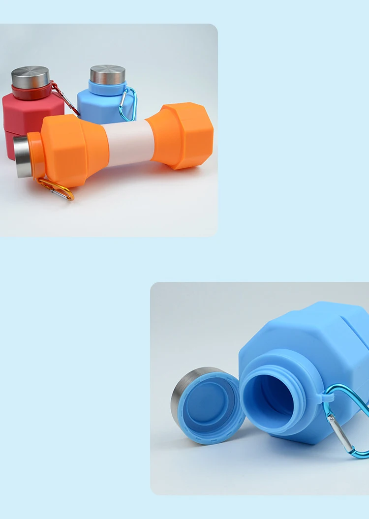 650 Ml Collapsible Heat Resistant Bottle With Scale Thermal Water ...