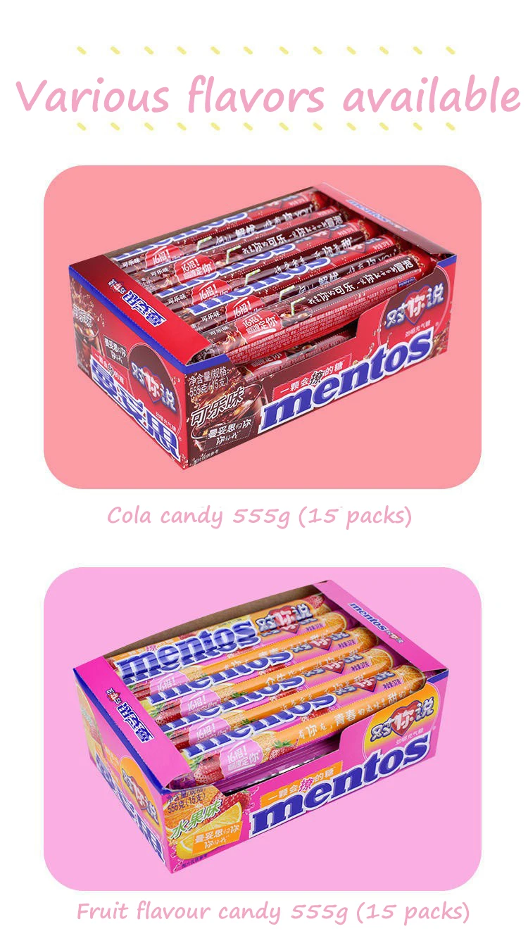 Mento Candy 37g Mint Chewy Candy Roll Halloween Holiday Party Fruit ...