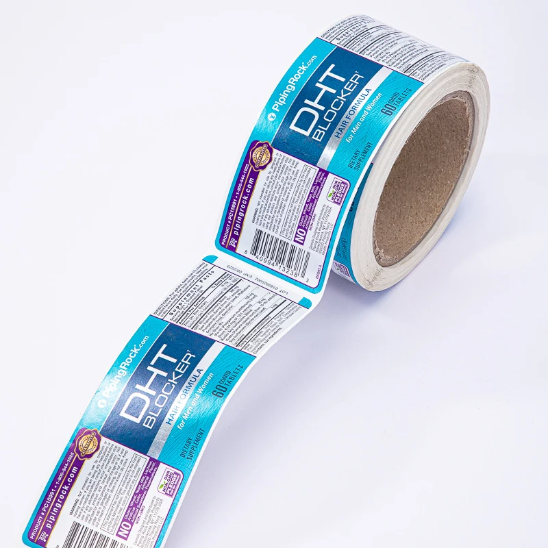 Custom Round Roll Stickers Adhesive Product Bottle Vinyl Labels Tags ...