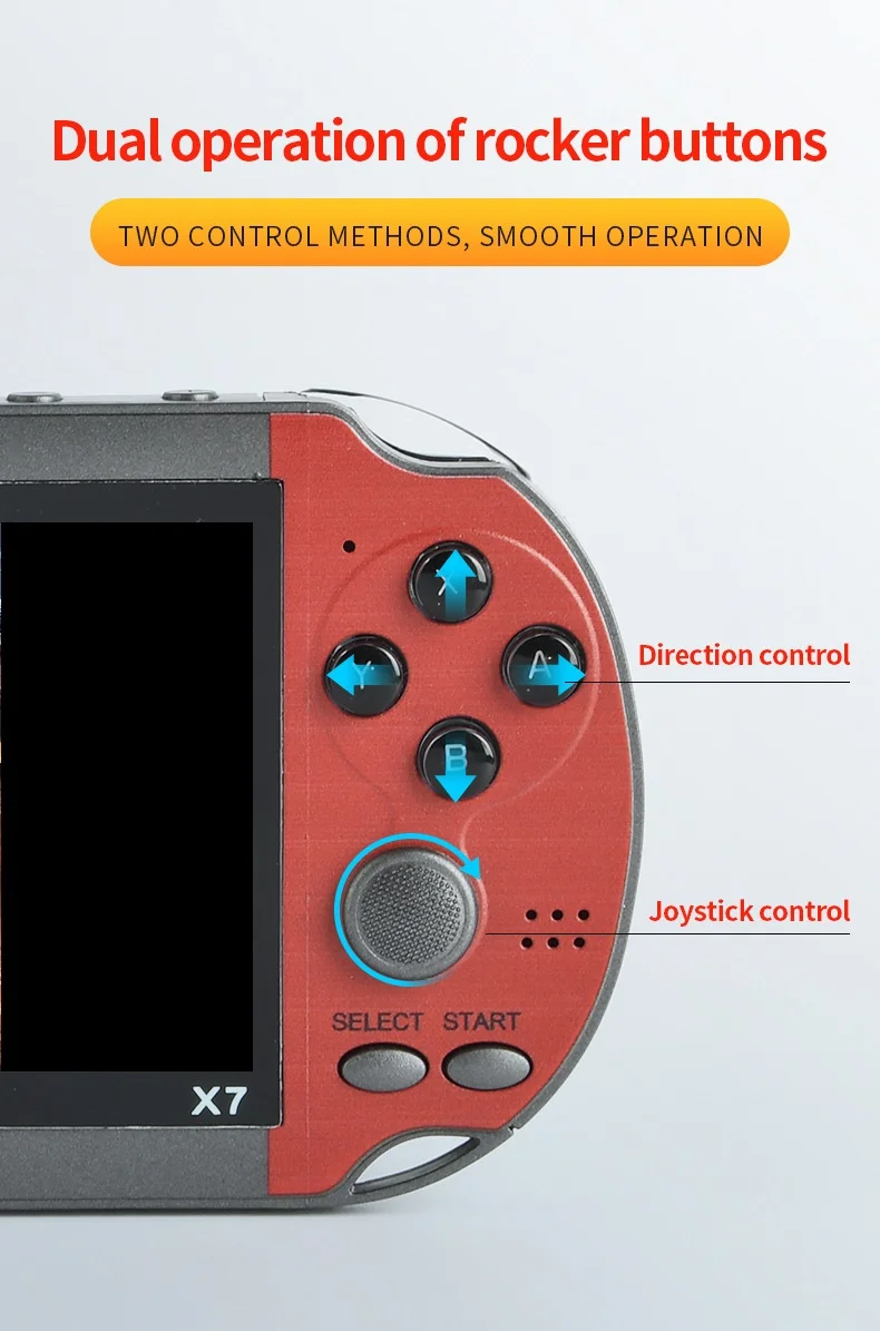 X7 Portable Game Console - 4.3 Inch Screen, 32 Bit Memory