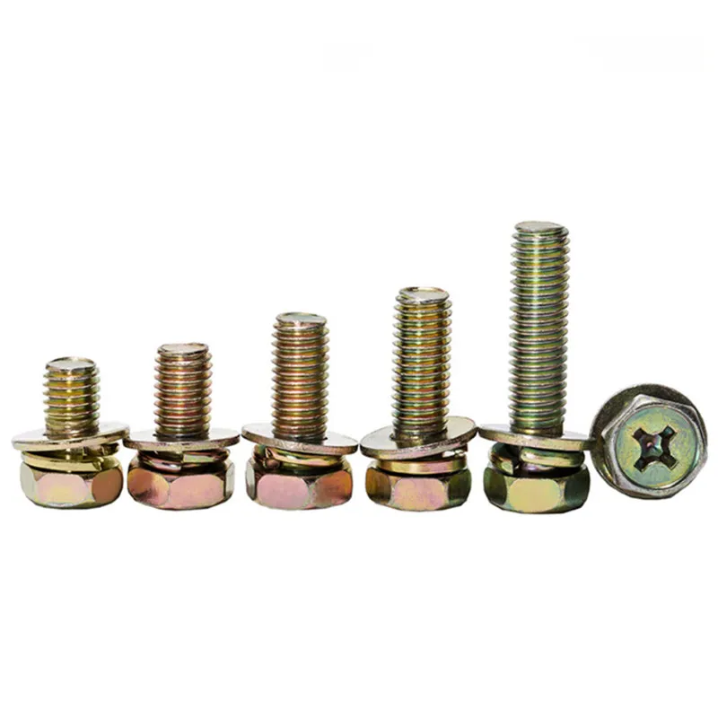 M6 M8 M10 Hexagon Screw Cross Hex Head Sems Screw Bolt