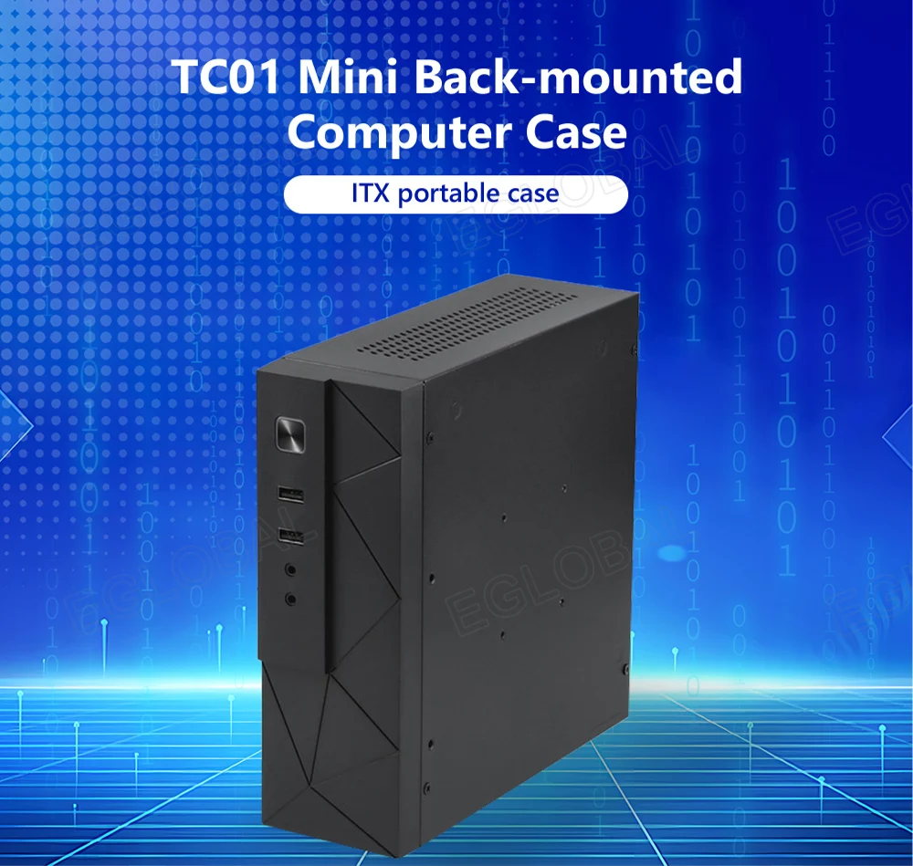 Custom Hot Selling Mini PC Case TC01 17*19CM Motherboard Black PICO PSU ...