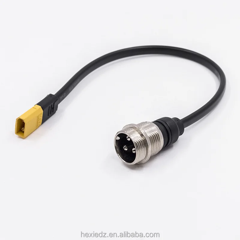 GX16 M16 3Pin Male Electrical Circular Aviation Connector to XT30 ...
