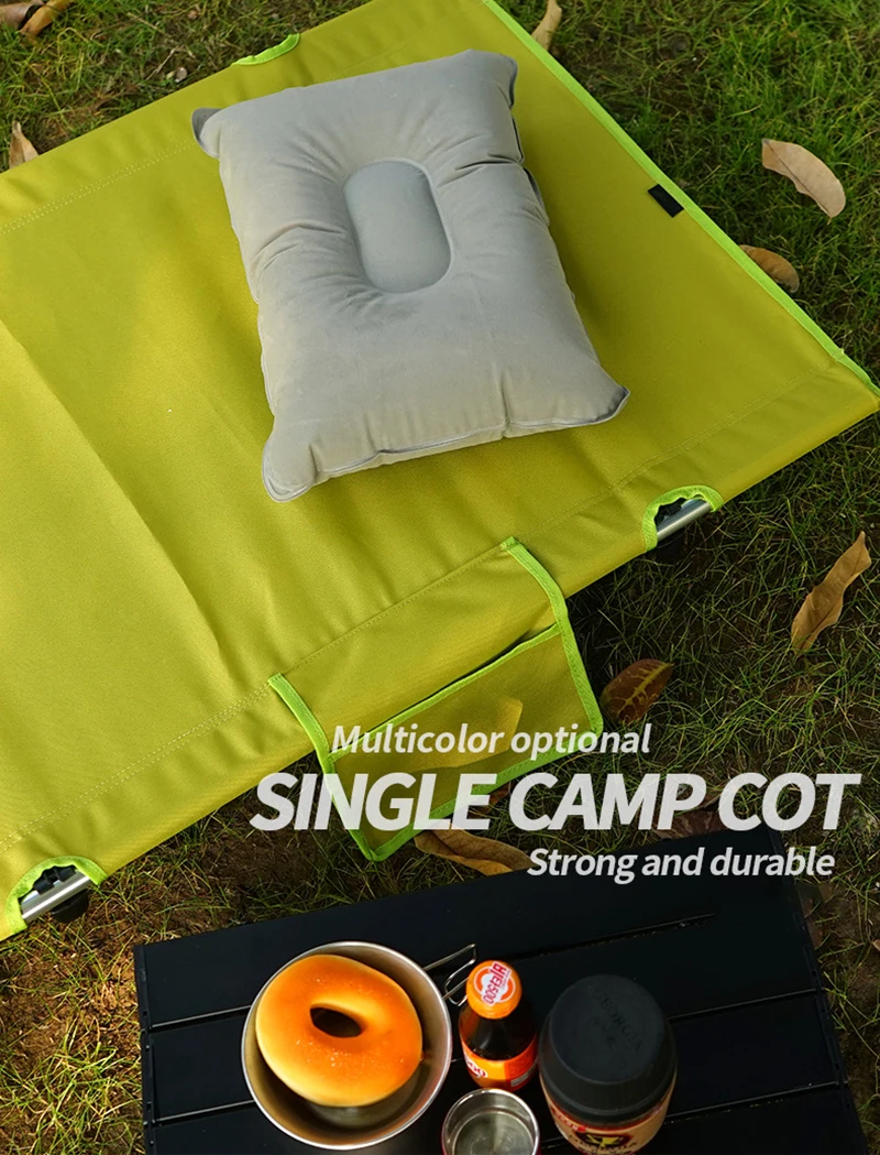 Outdoor Lightweight Folding Bed Portable Camping Simple Marching Bed ...