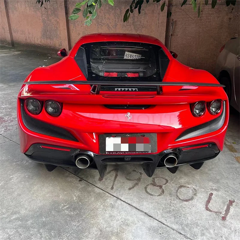 For Ferrari F8 Carbon Fiber Spoiler F8 Upgraded Novi Style Carbon Fiber ...