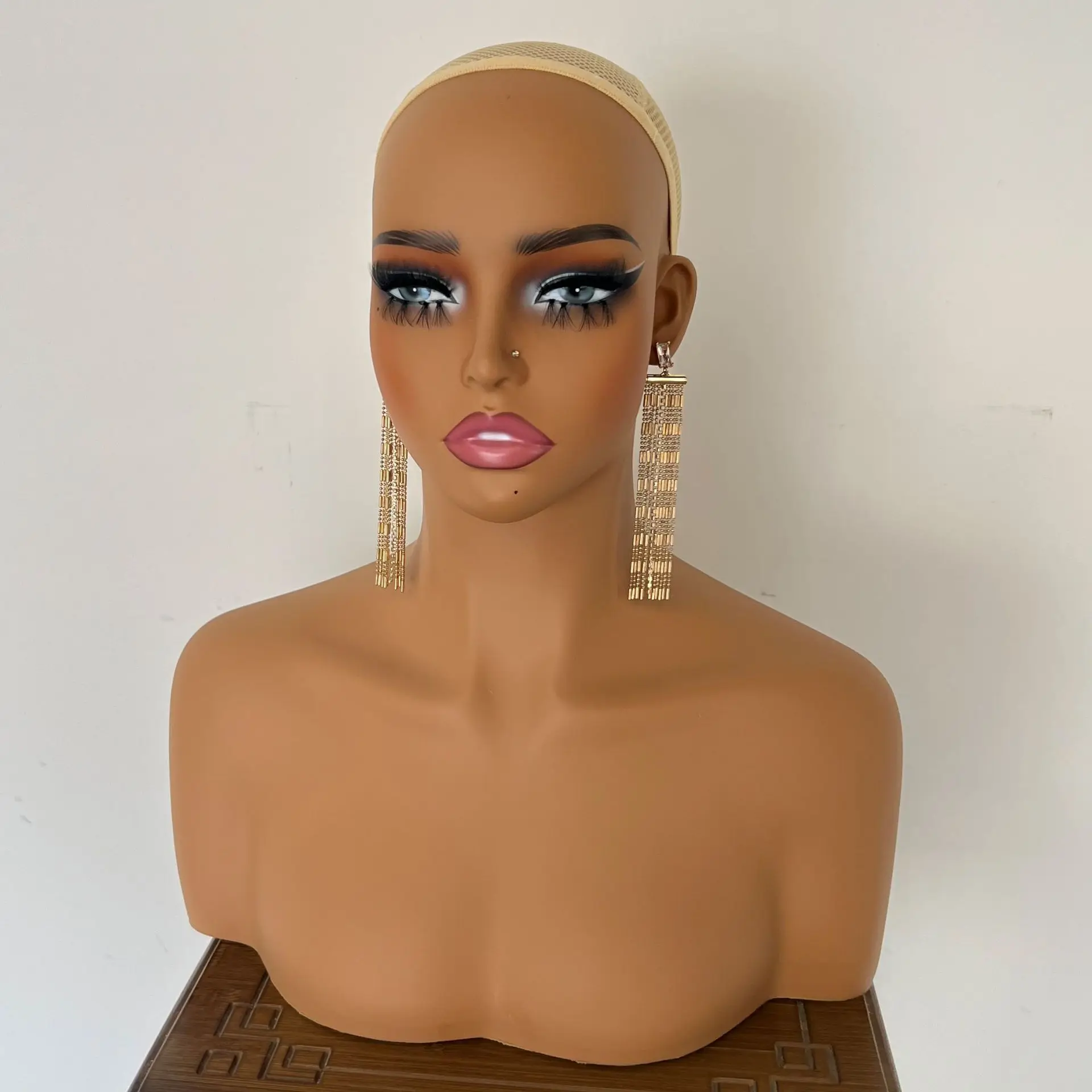 Realistic Pvc Mannequin Head African American PVC Mannequin Head with ...
