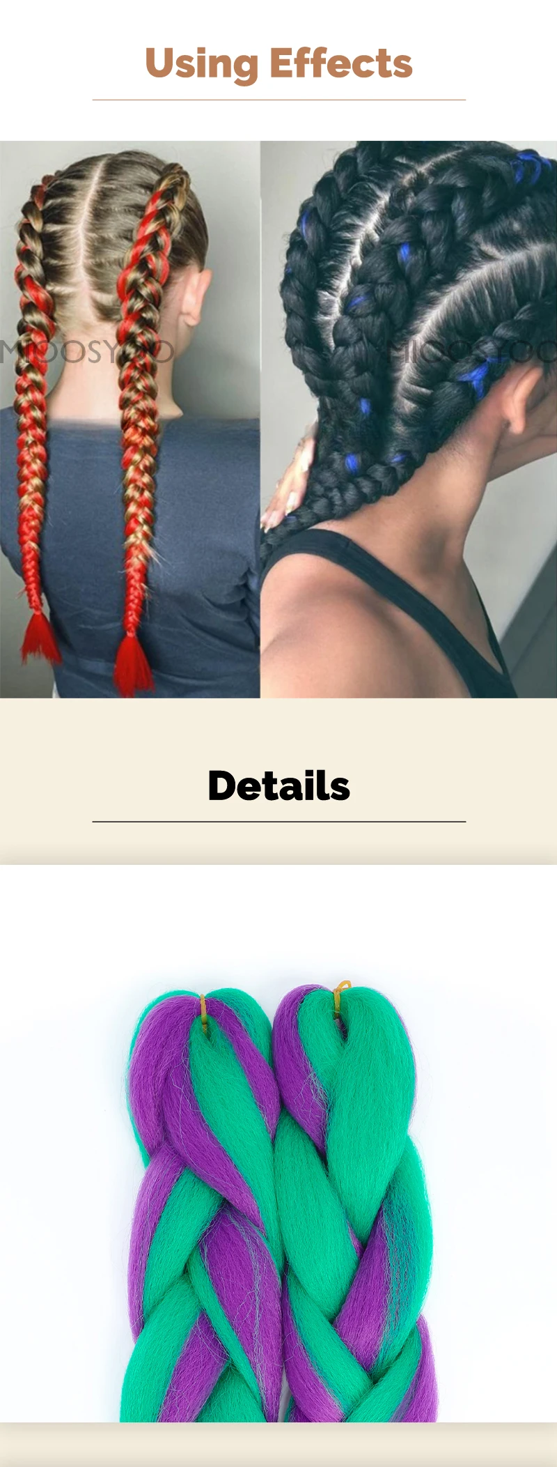 Super Jumbo Braids Hair Yaki Texture Synthetic Braid Expression Tone ...