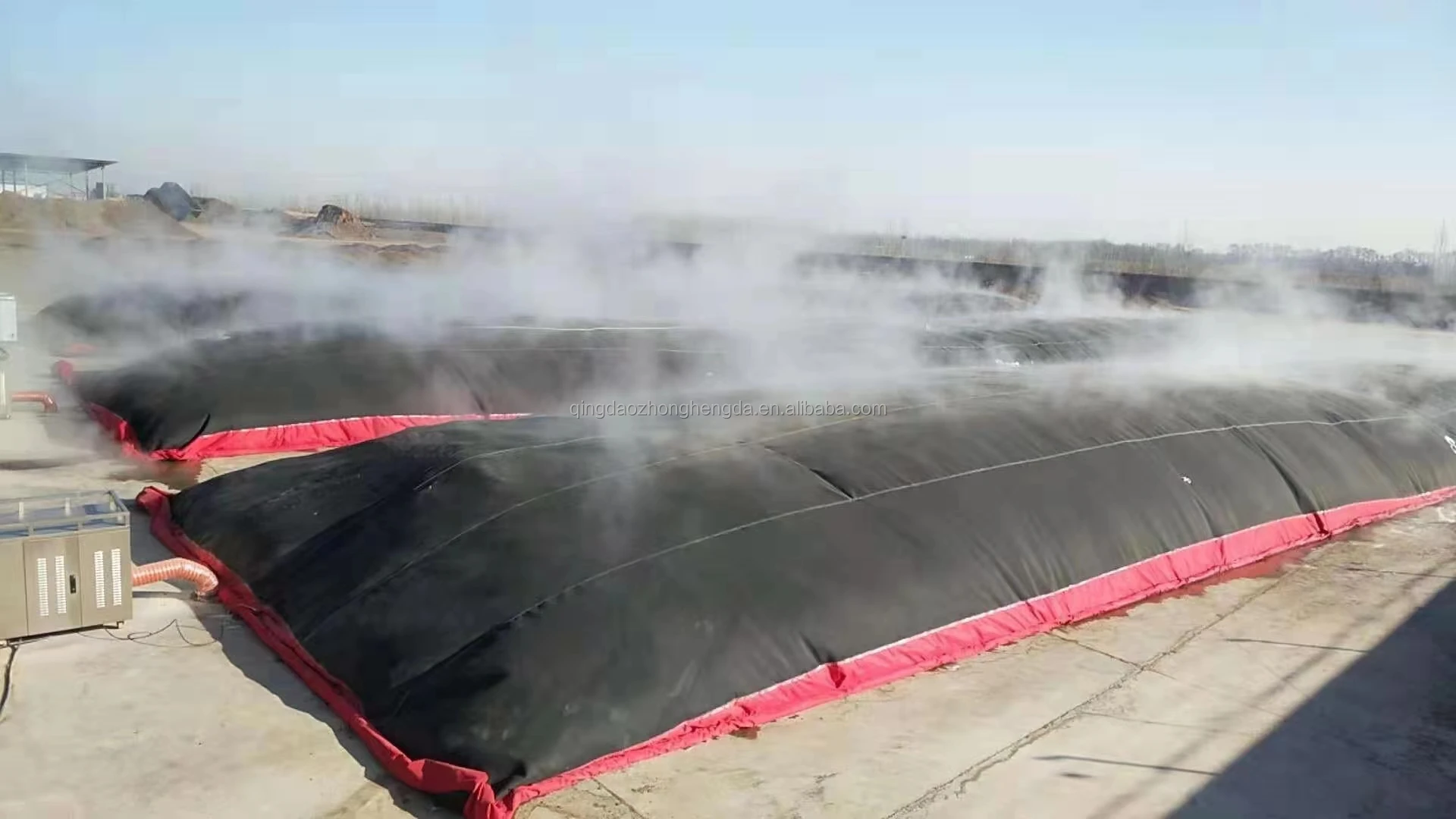 Hinda Windrow Composting With Membrane Fermentation Membrane Intelligent And Static Composting