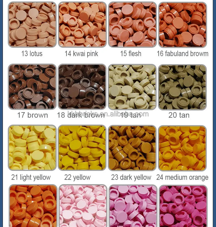48x64 Studs Pixel Art Building Blocks 1*1 Round Tile 3072pcs Unicorn ...