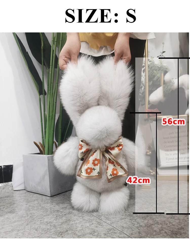 Luxury Real Fox Fur Toys Girls Cute Fashionable Toys Made By Genuine ...