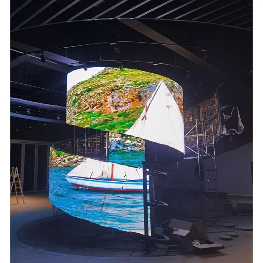 Free Sample High Resolution Indoor Hd Curved Led Display Screen ...