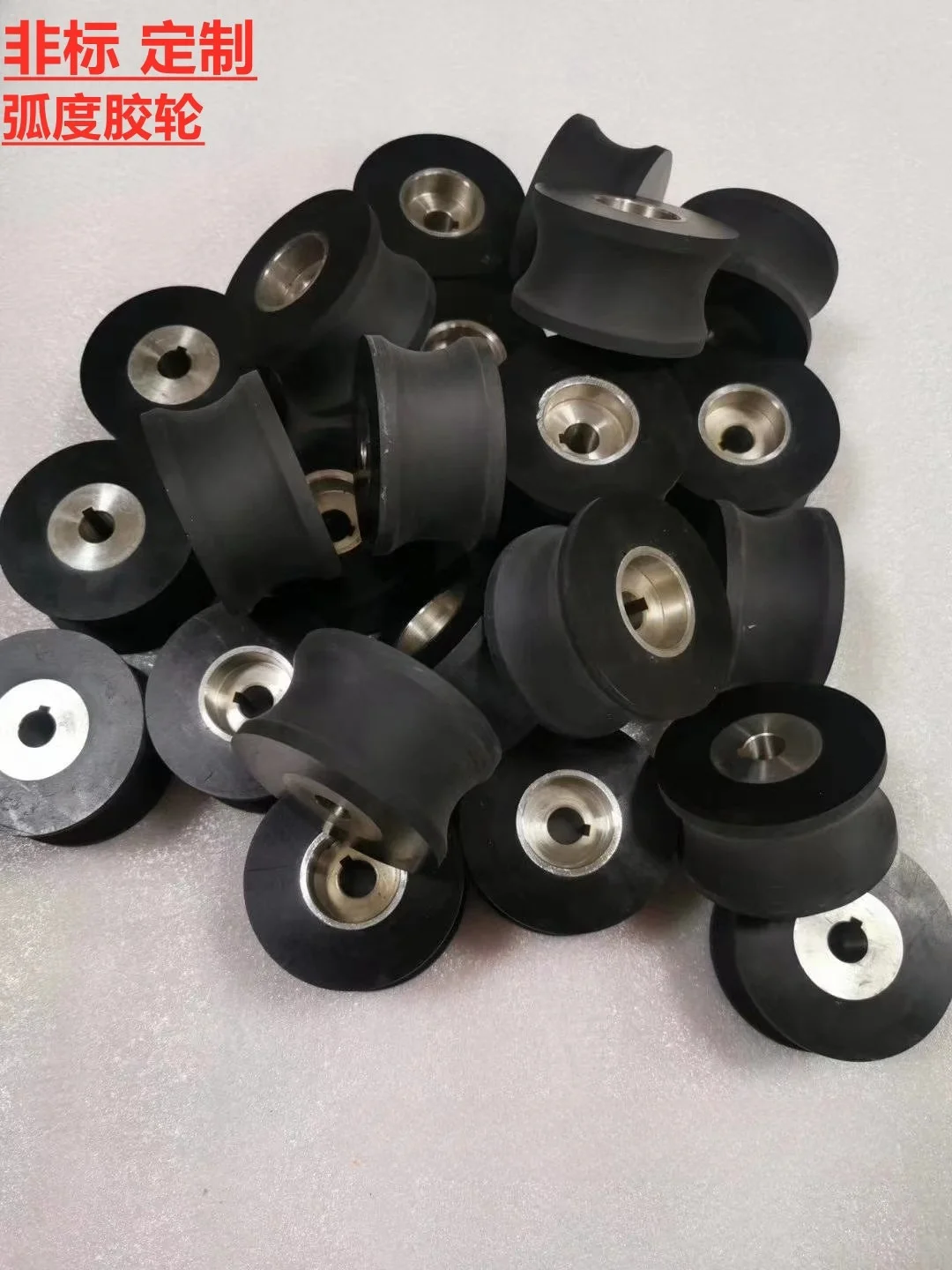 Polyurethane Rubber Wheel Rubber Roller PU Roller Non-power Roller Wear ...