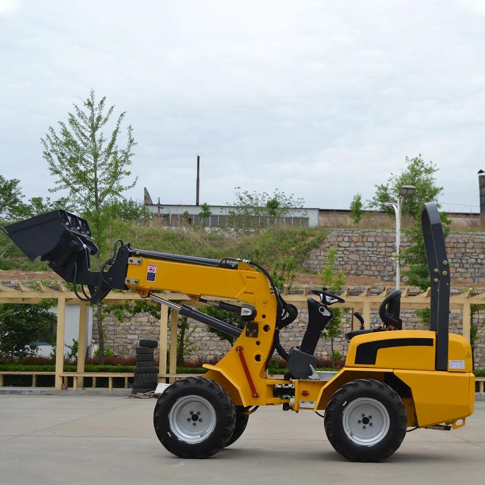 Cheap 1-ton Telescopic Loader Mini Front End Wheel 4-wheel Drive ...