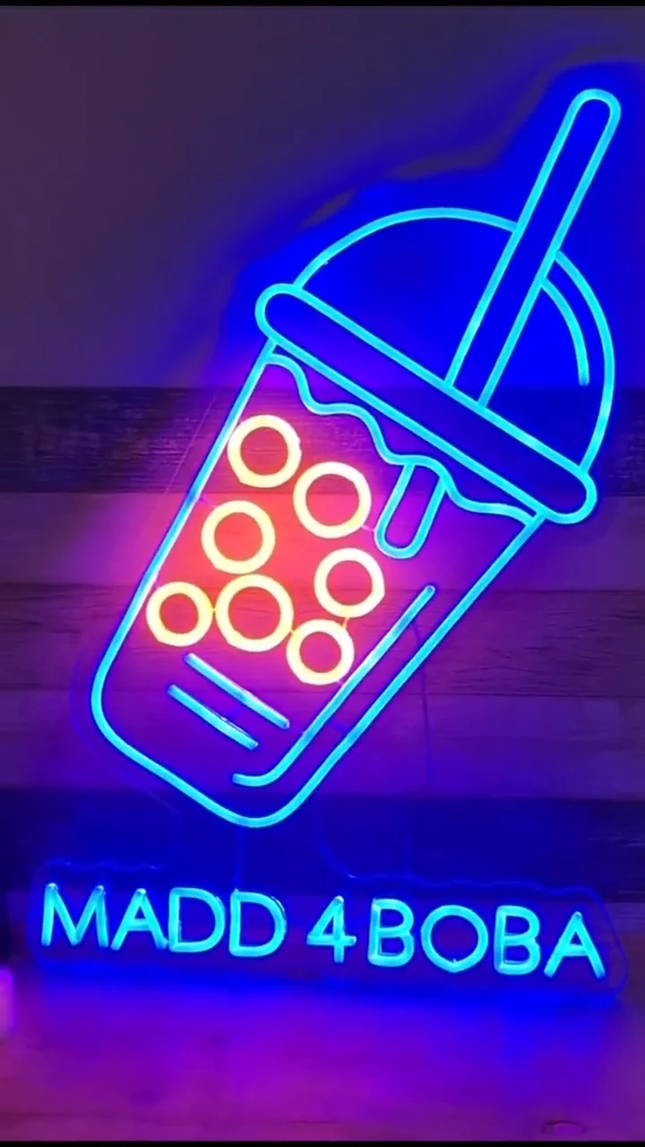 Custom Bubble Tea Neon Sign Anime Decor Dessert Shop Store Restaurant ...