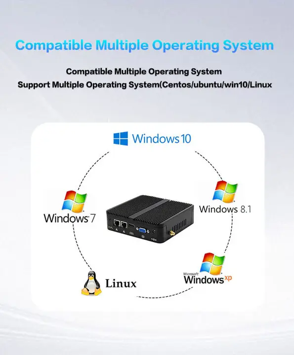 Fanless Nuc Mini Pc Cele-ron J4125 2xcom 2xlan Vga & Hd Portable Office ...