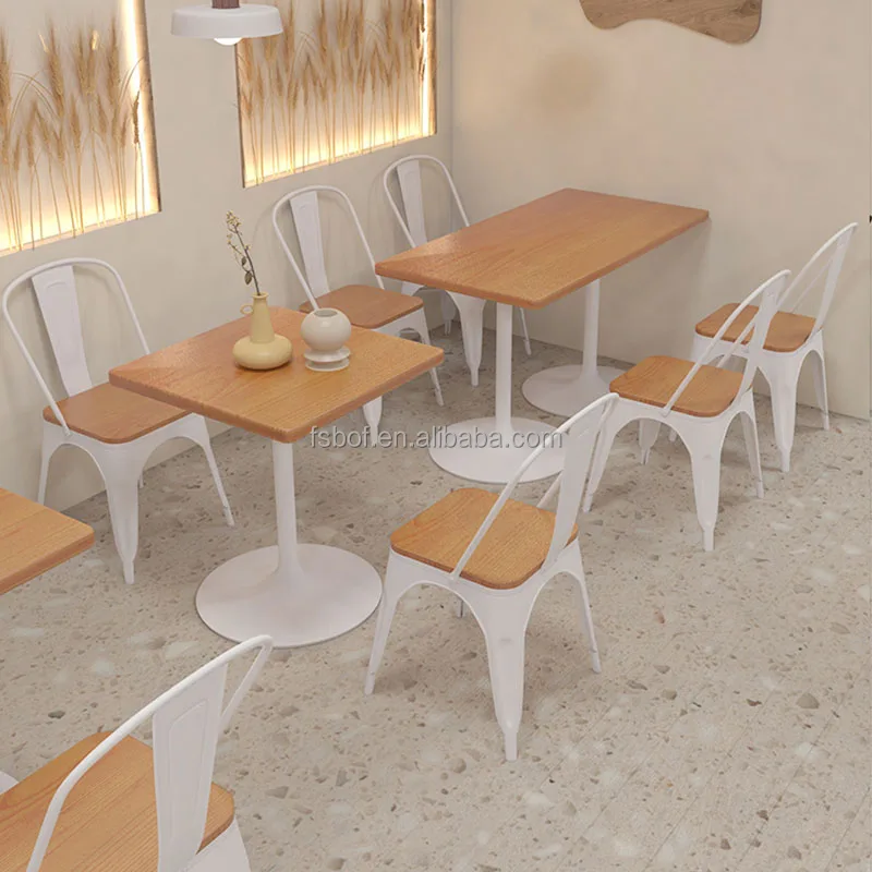 Chinese Restaurant Furniture Industrial Style Cafe Square Table And ...