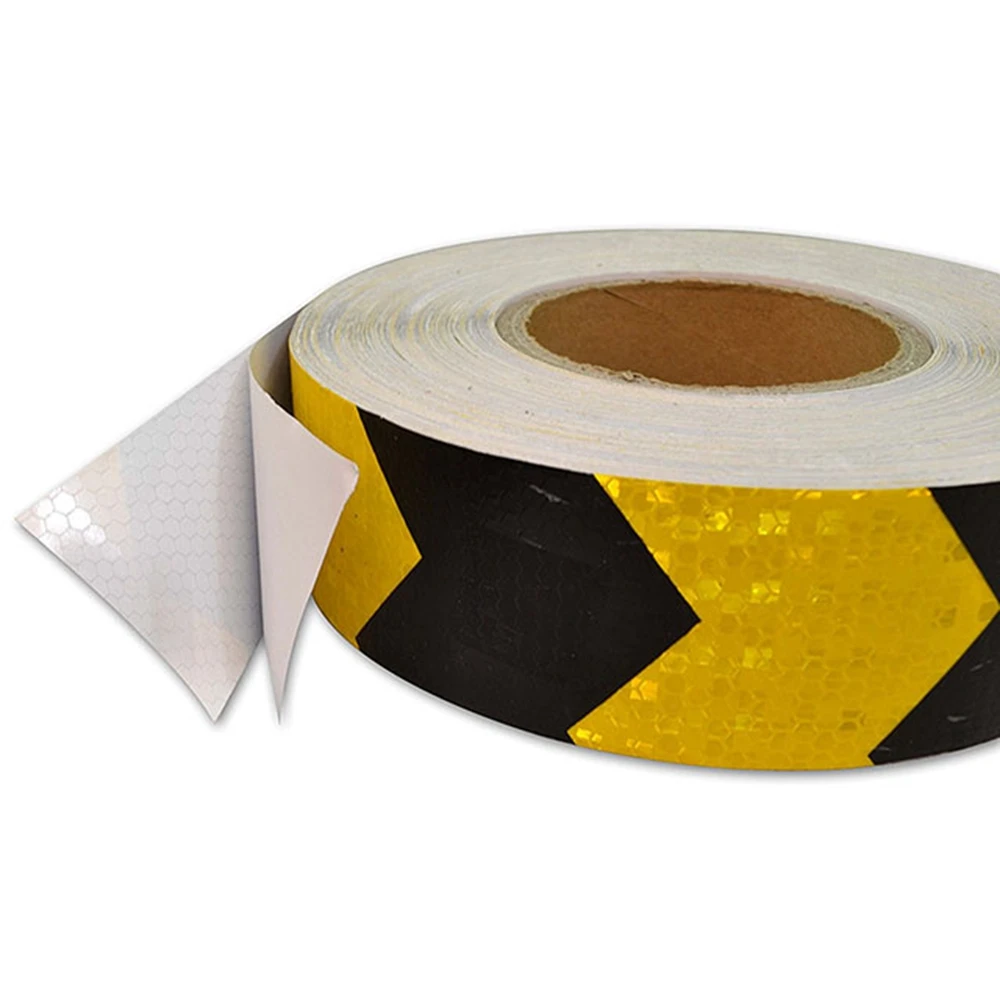 3m PVC Red and White Honeycomb High Visibility Reflective Arrow Warning ...