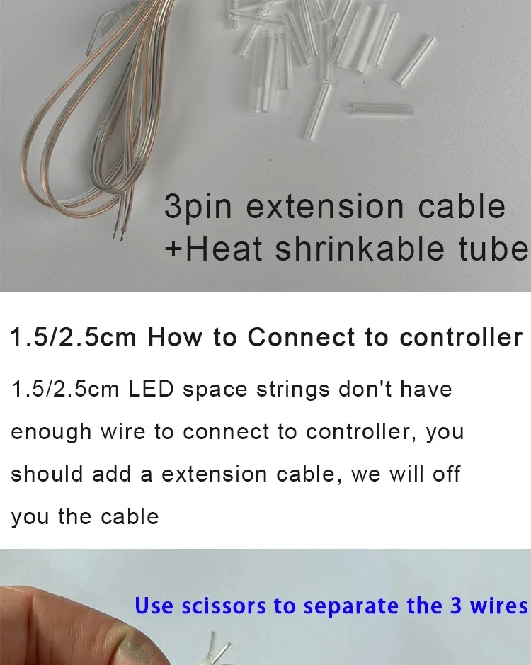 Outdoor Waterproof Led WS2811 WS2812 3 4 PIN While Black Wire LED Pixel ...