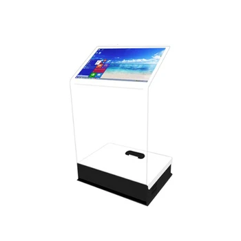 Multimedia Crystal Podium Transparent Touch Hovering Imaging Ethereal ...