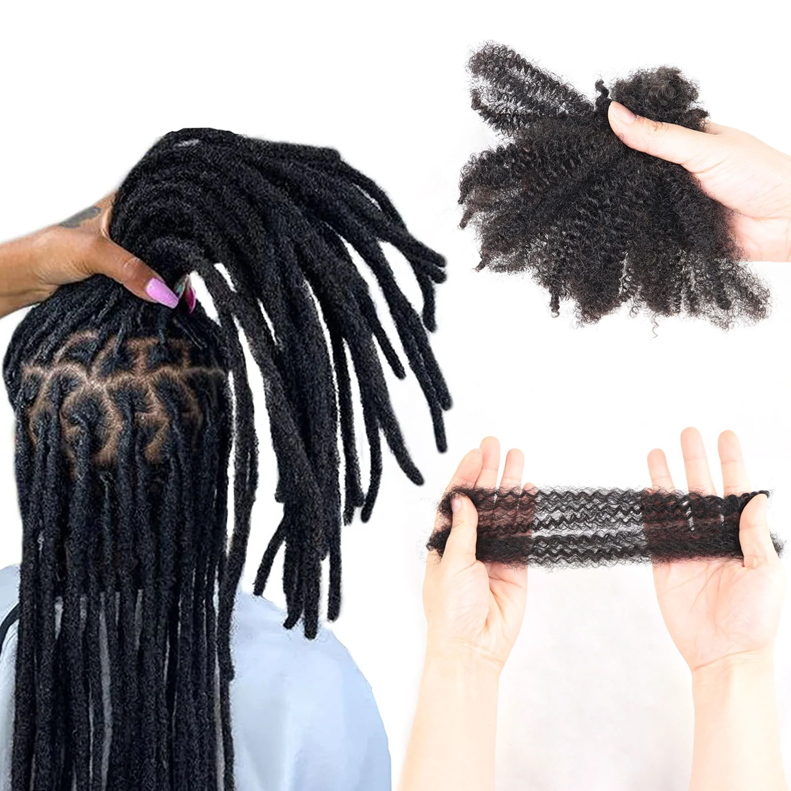 Tight Afro Kinky Bulk Hair - Perfect for Dreadlock Extensions