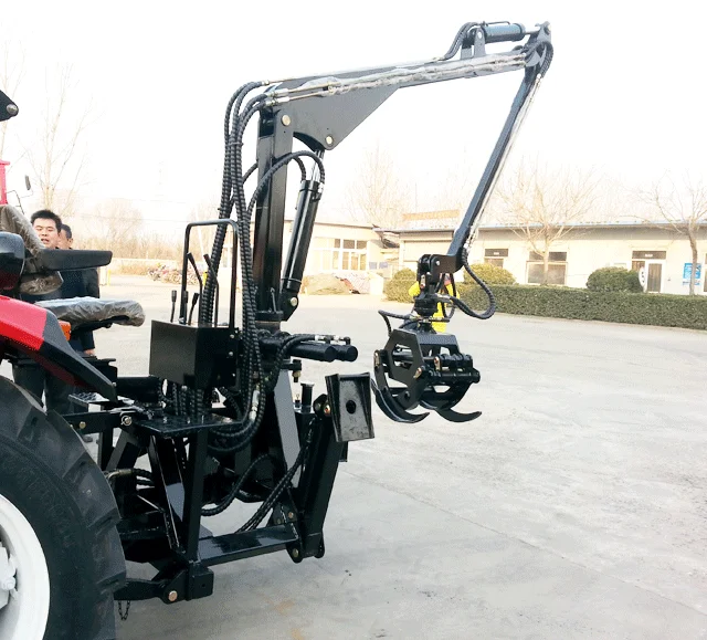 Tractor Implement Log Crane Cr04 Machine - Buy 3 Tons Log Trailer With ...