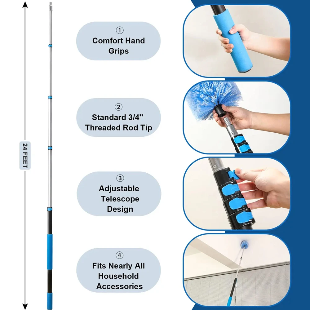 Multi-purpose Extendable Pole - Durable & Versatile Tool