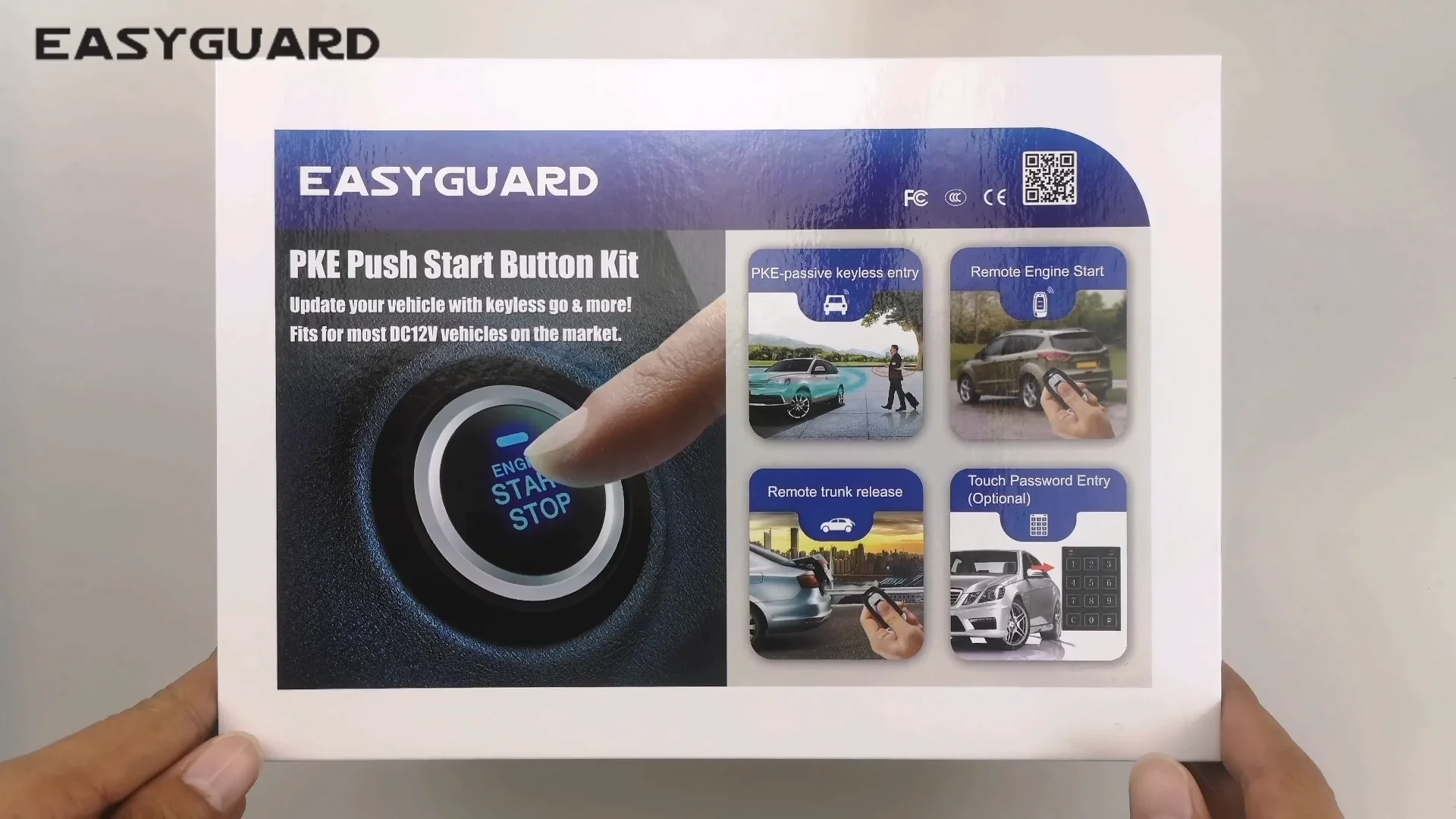 Easyguard Ec002 Rfid Pke Car Alarm System Passive Keyless Entry Touch ...