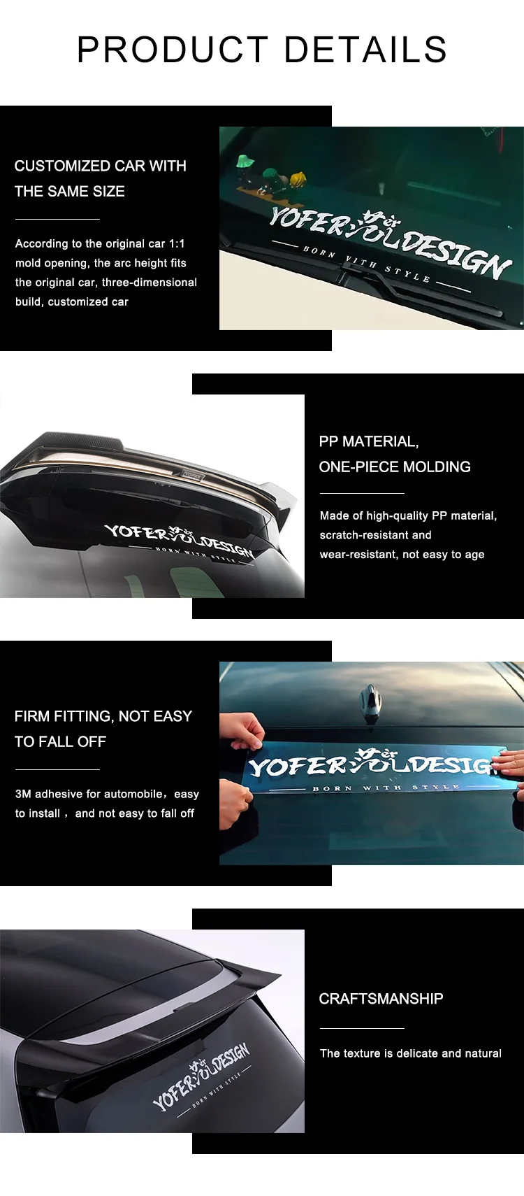 Yofer Car Stickers for Decoration – Rear Window & Windscreen Decals ...