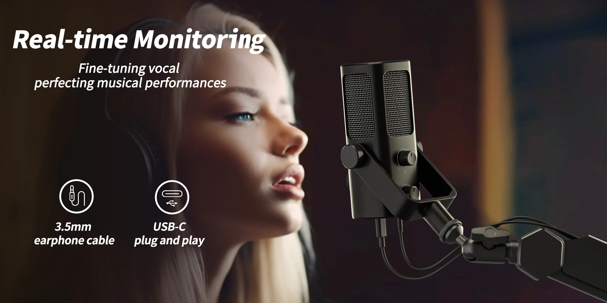 Fifine Profile3 - Professional Studio Microphone for Podcasting