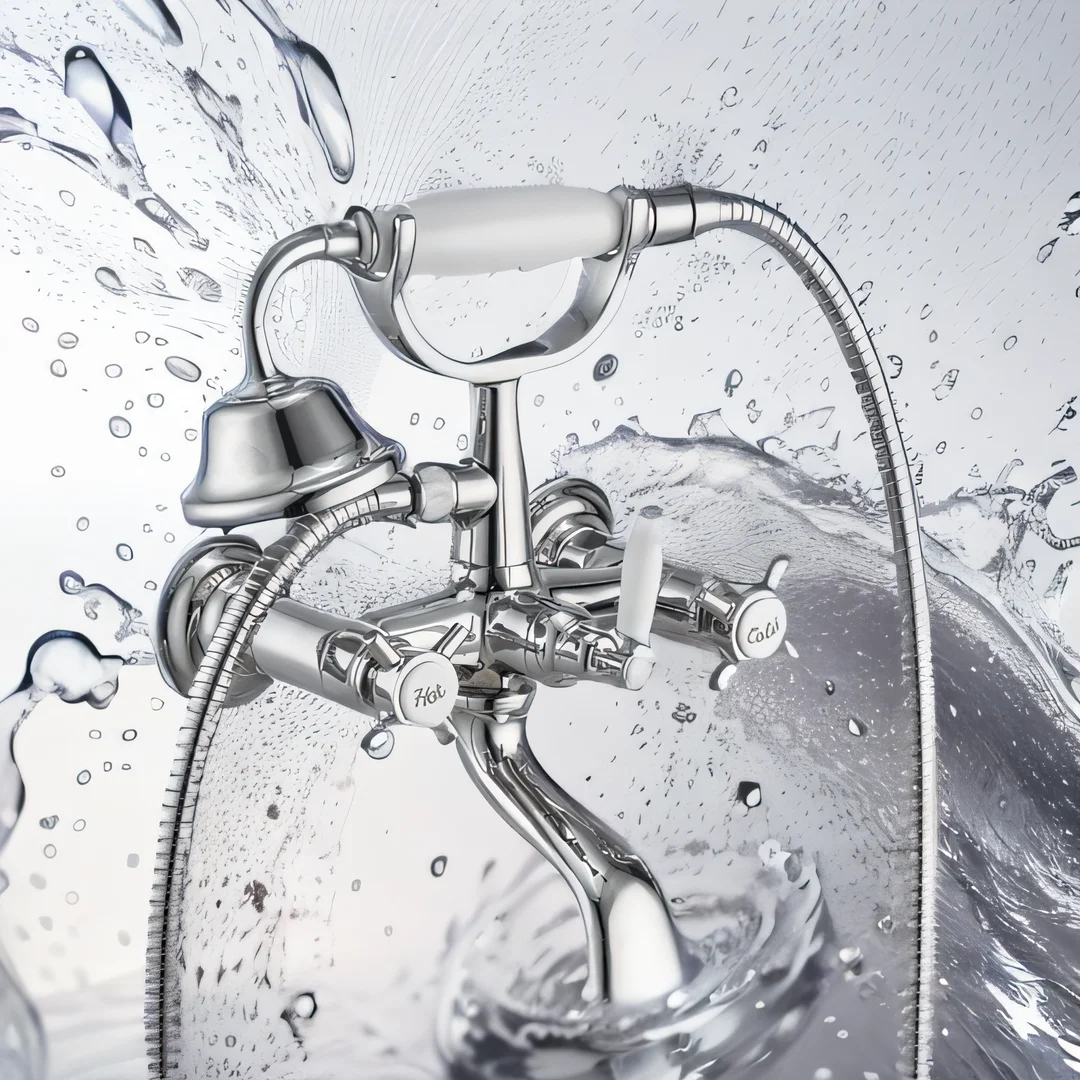 Gya1000 Luxury Telephone Double Handle Bath & Shower Set Taps Mixer ...