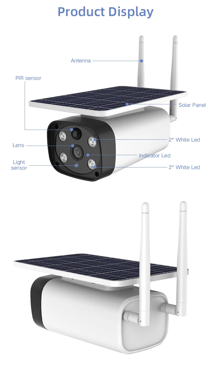 Ubox Ubia 3MP Solar Wifi Camera - Night Vision & Waterproof