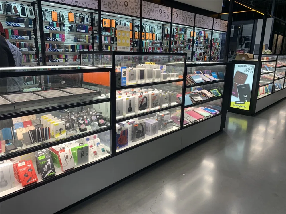 Mobile Phone Shop Cash Counter Display Design for Modern Retail & Store ...