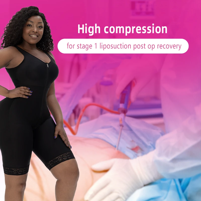 High Compression Post Op One-piece Zipper Faja Tummy Control Slimming ...
