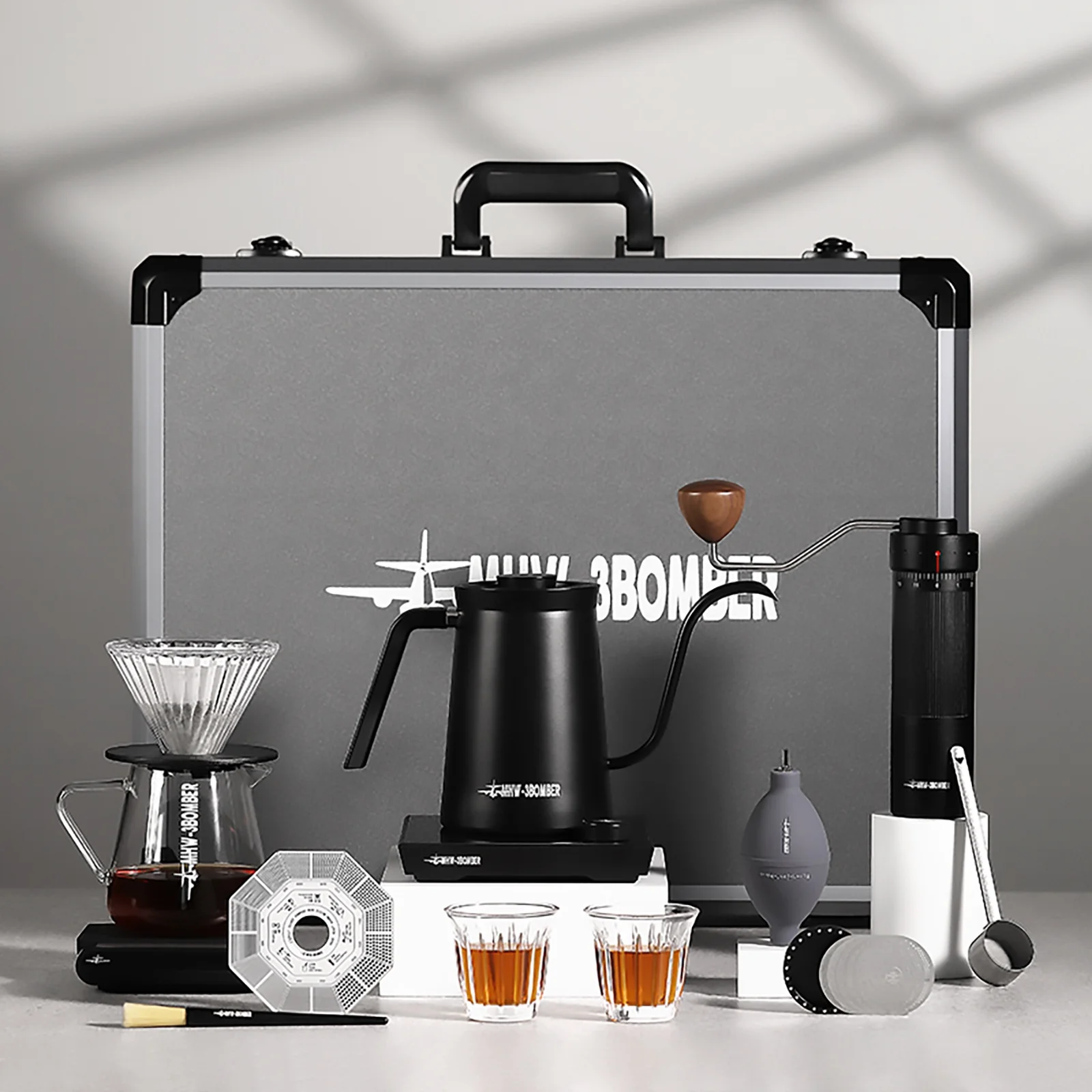 MHW-3BOMBER Pour Over Coffee Maker Set Coffee Kettle Scale Server ...