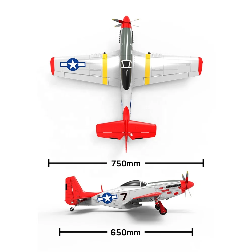 Volantexrc 76801r Rc Gliders 2.4ghz 4ch Epo Cessna P51 Mustang Remote ...